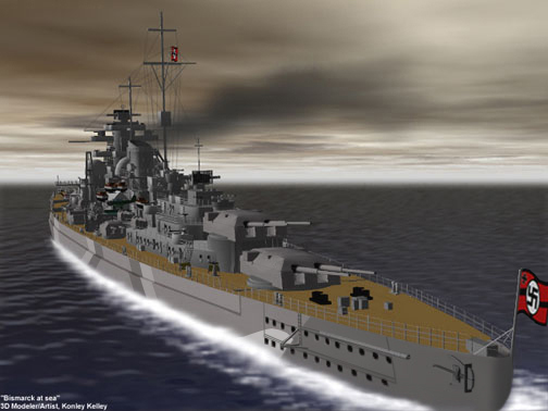 German Battleship "Bismarck" at sea